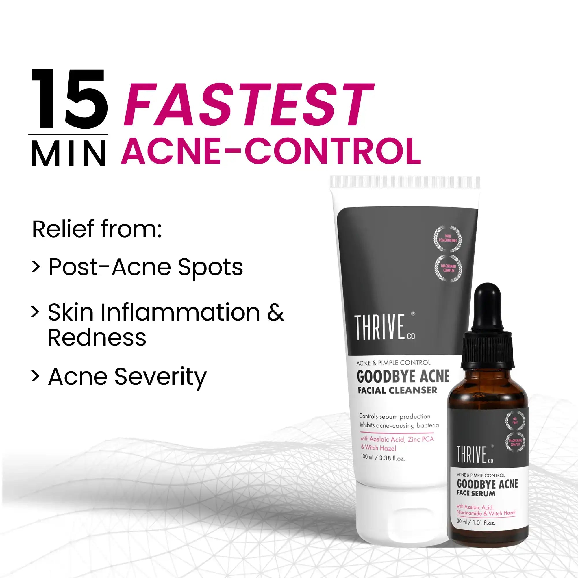 ThriveCo Goodbye Acne Kit with Facial Cleanser & Face Serum